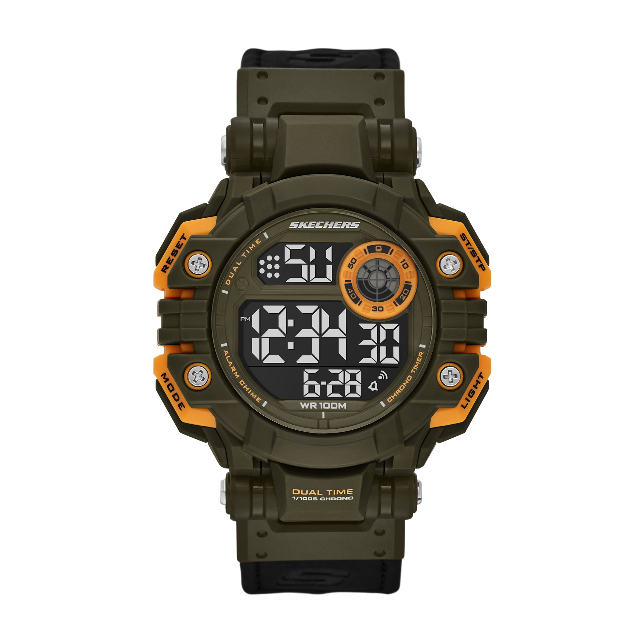 Skechers Men's Allenford Digital, Green Polycarbonate Watch - Walmart.com