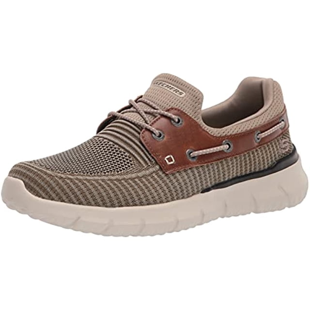 Skechers Men's Del Retto Clean Slate Knitted Boat Style Slip-On (Wide ...