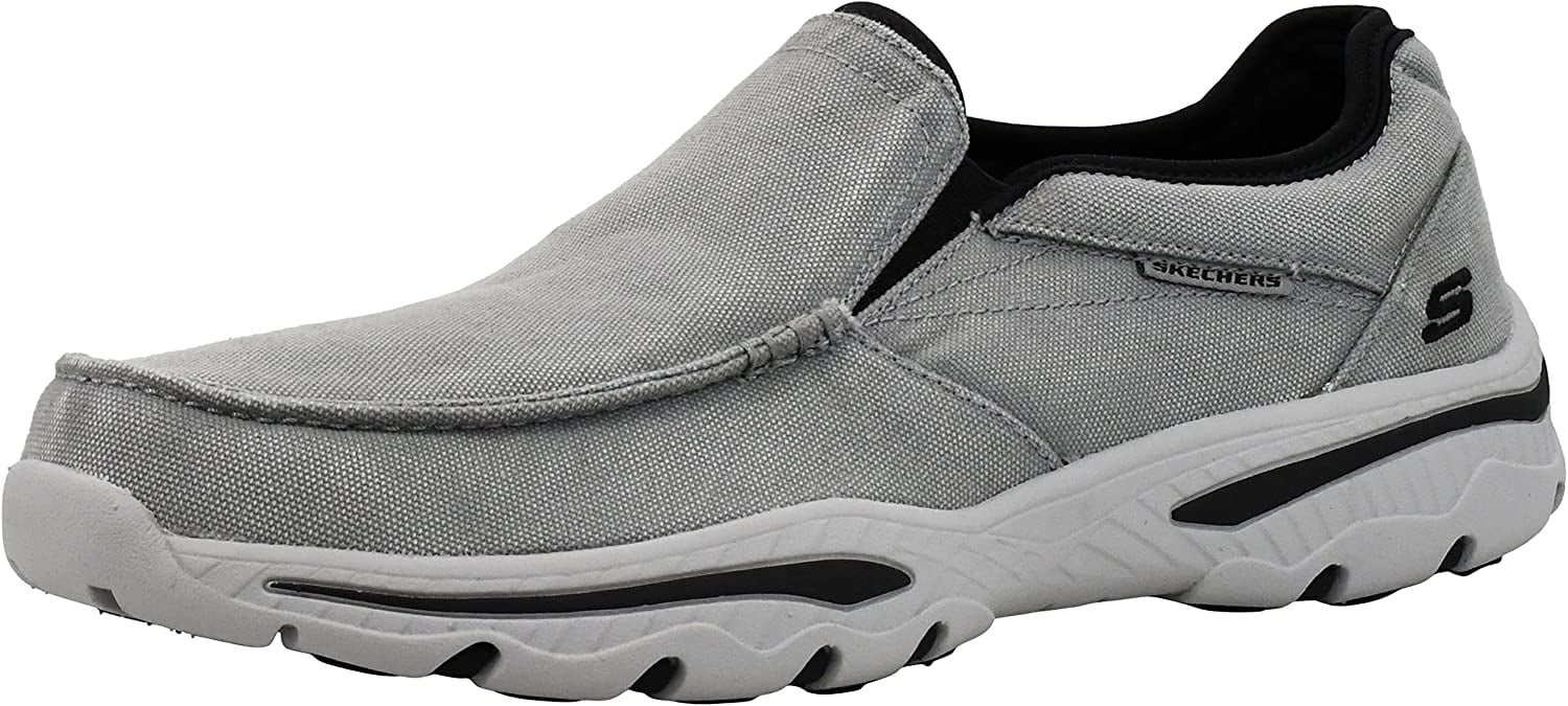 Skechers Men's Relaxed Fit-Creston-Moseco Moccasin Grey/Black 11