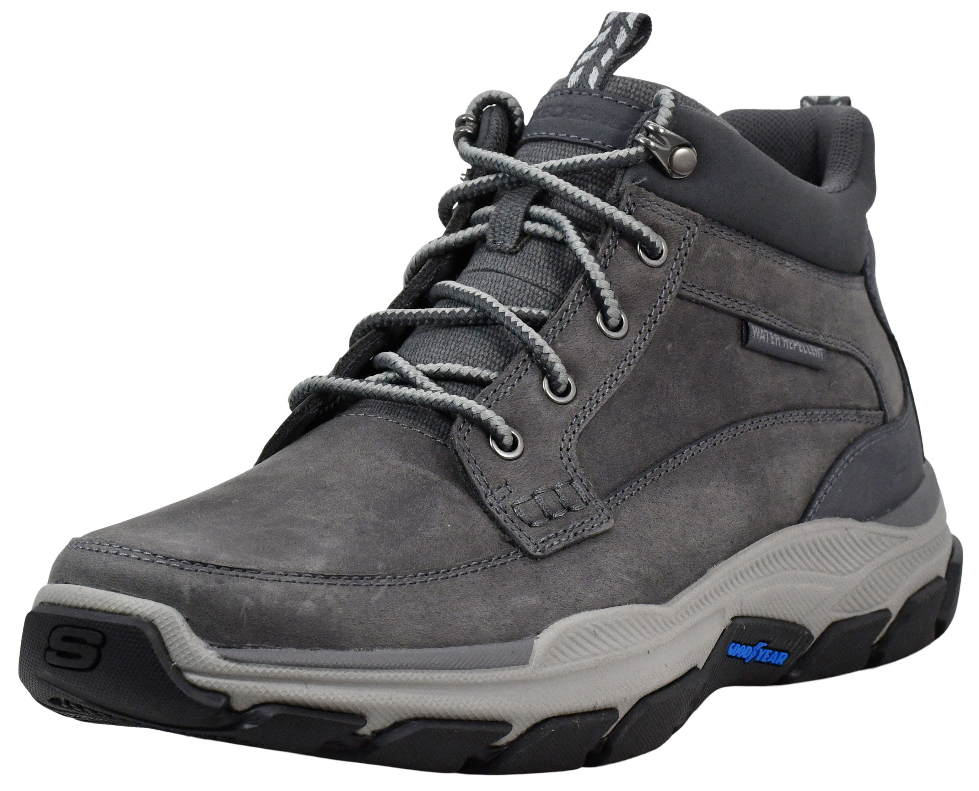 Skechers Respected Boswell Slip on Ankle Boots for Men Water Repellent ...