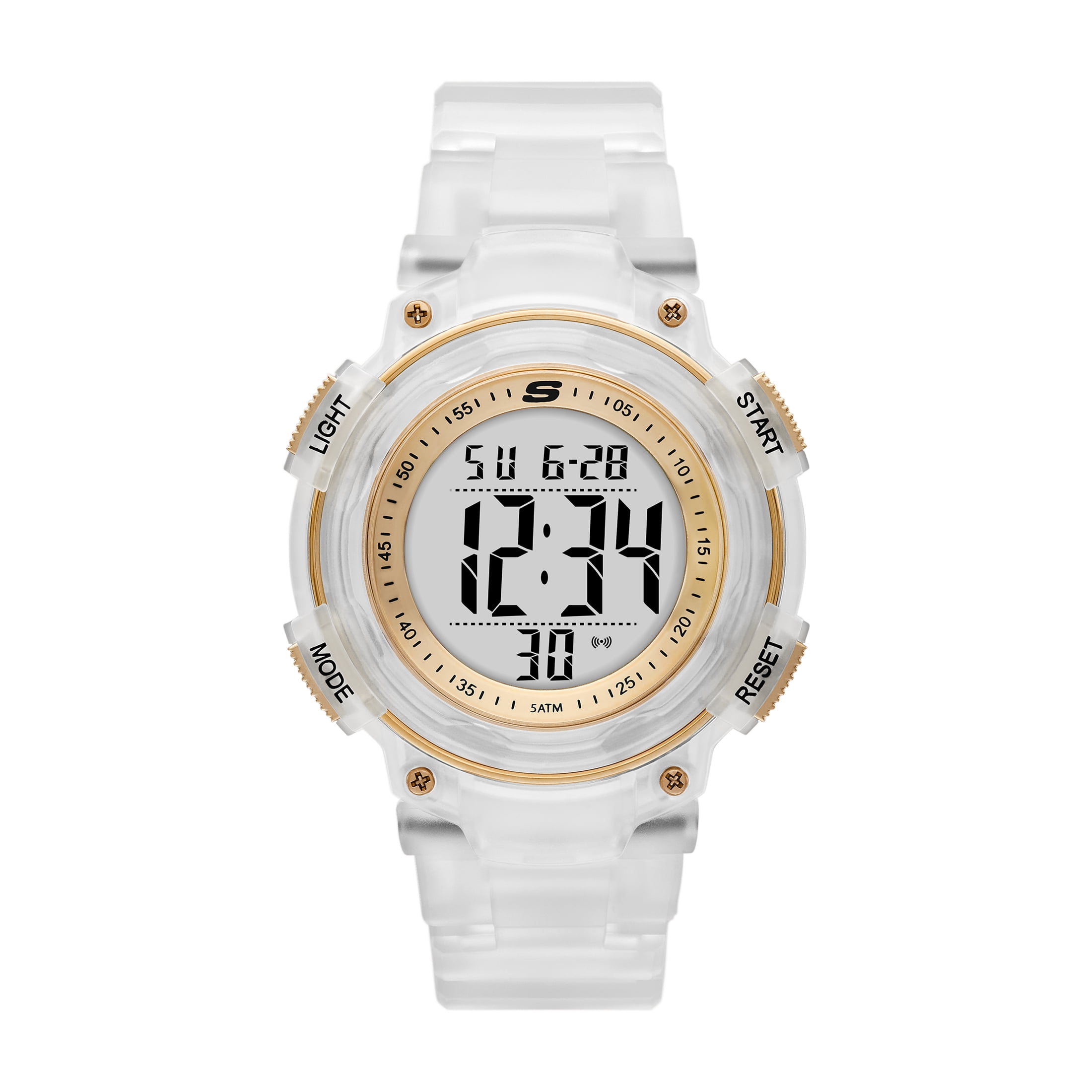 Skechers Men's Ruhland Digital, Clear Polycarbonate Watch - Walmart.com