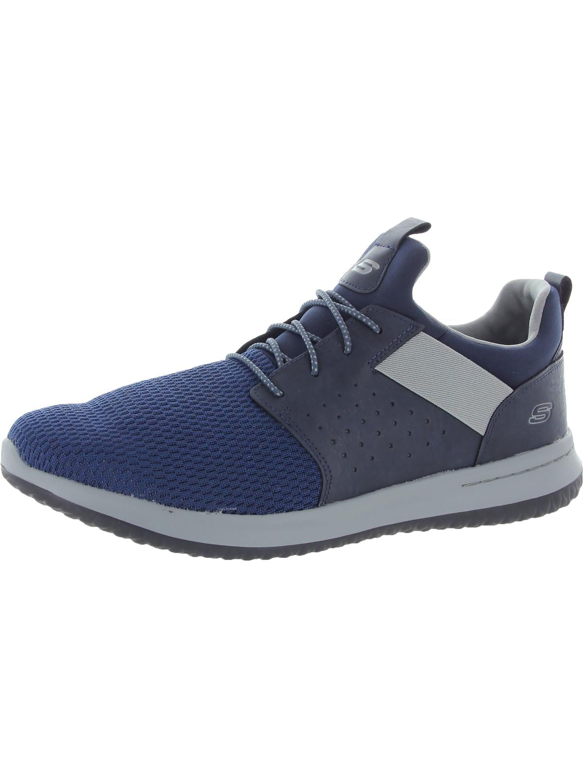 Skechers Mens Delson Camben Classic Fit Low Top Walking Shoes Navy 14 ...