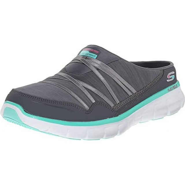 Skechers Sport Women's Air Streamer Charcoal Aqua Slip-On Mule 8 W US ...