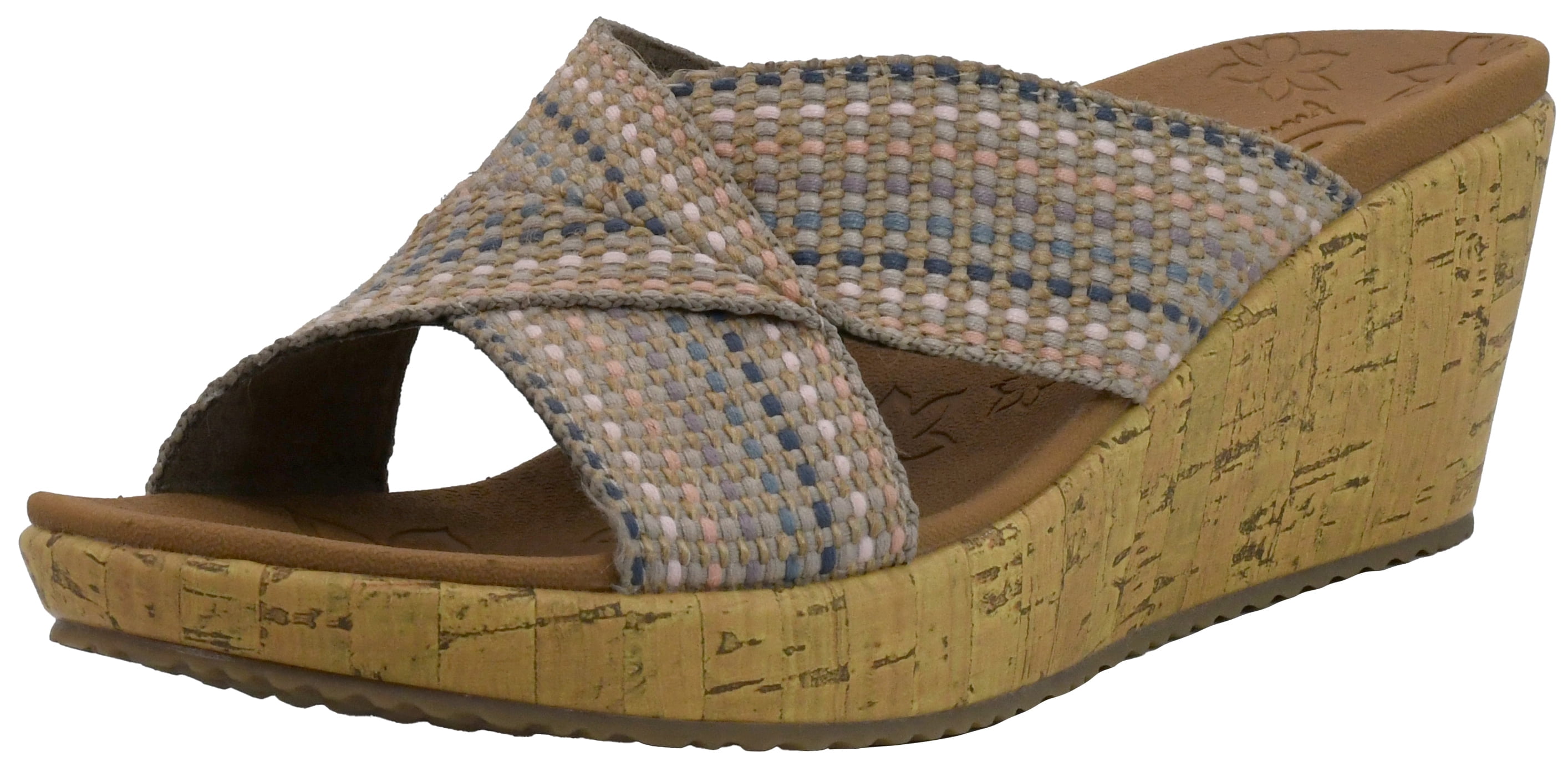 Skechers Beverlee-Delighted Wedge Sandals for Women, Boho Chic Style ...