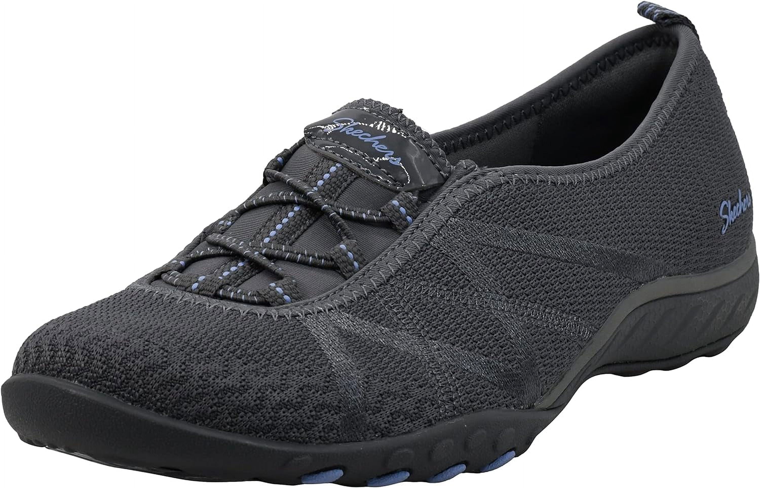 Skechers Women's Breathe-Easy-a Look Sneaker, Charcoal, 7 M - Walmart.com
