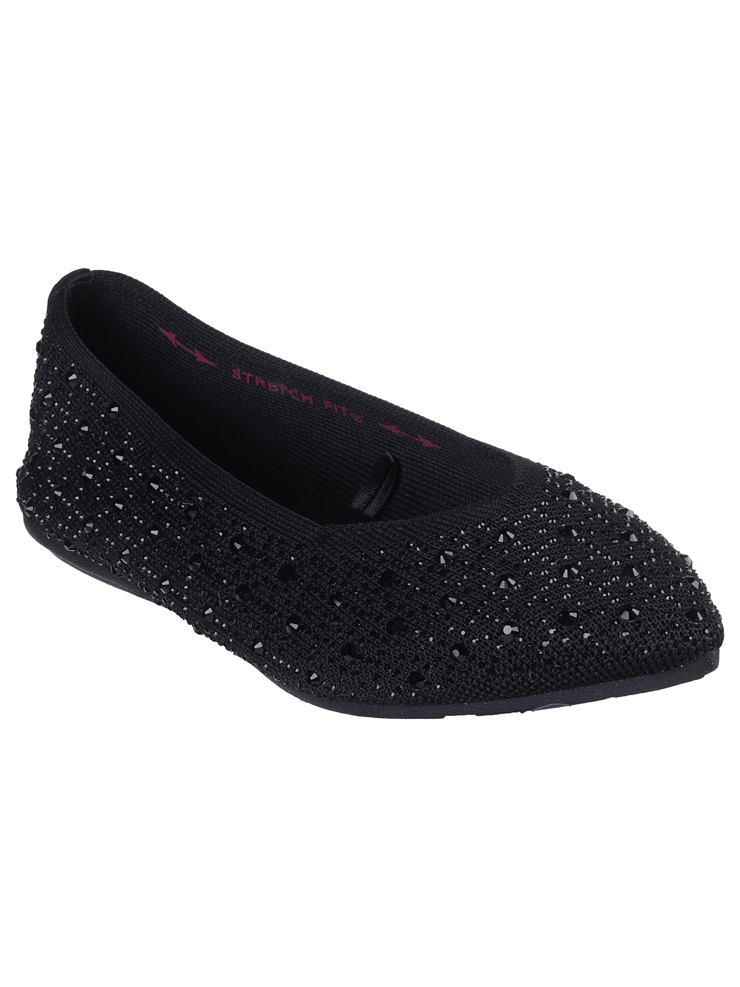 Skechers Women's Cleo Point - Gleam N' Glow Knit Ballet Flat - Walmart.com