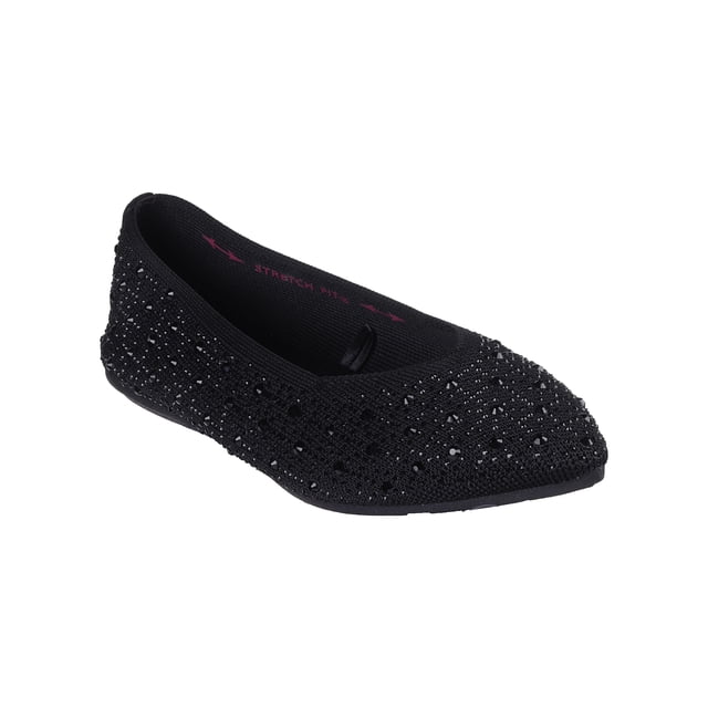 Skechers Women's Cleo Point - Gleam N' Glow Knit Ballet Flat - Walmart ...