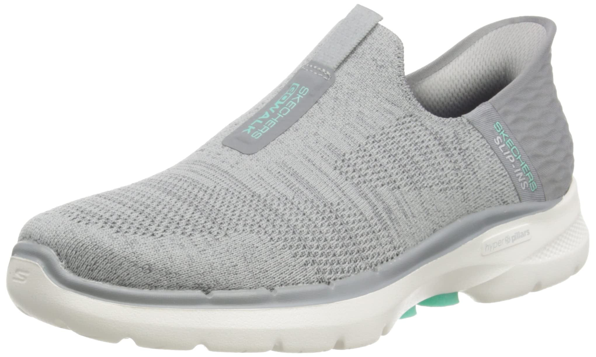 Skechers Women's Hands Free Slip-ins Go Walk 6-Fabulous View Sneaker, Gray, 10 - Walmart.com
