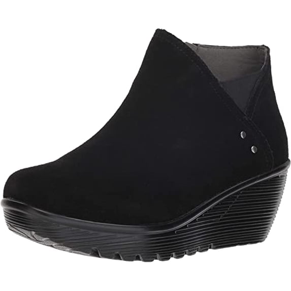 Skechers Women's Parallel-Ditto Suede Bootie Ankle Boot - Walmart.com