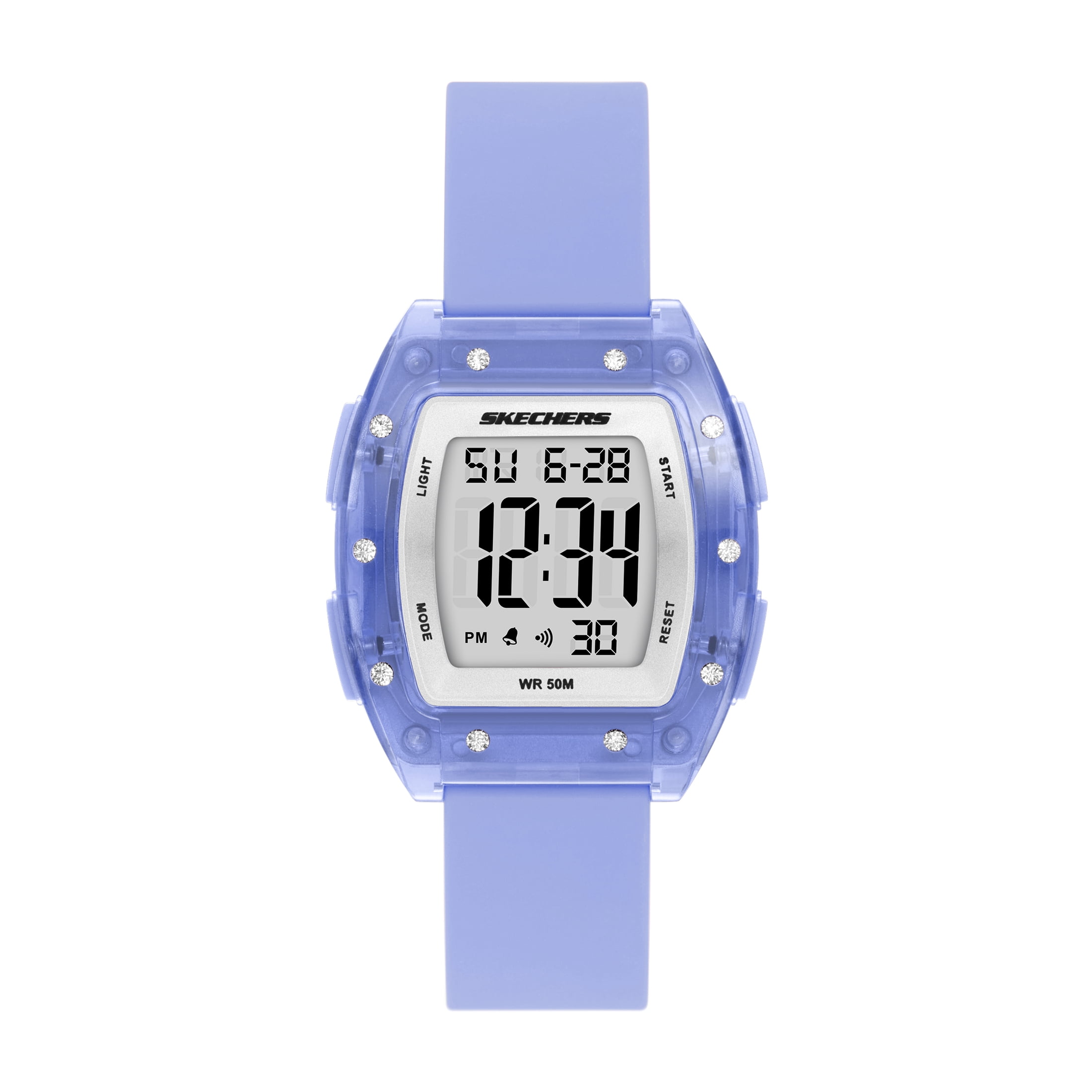 Skechers Women's Sawtelle Digital, Purple Polycarbonate Watch - Walmart.com