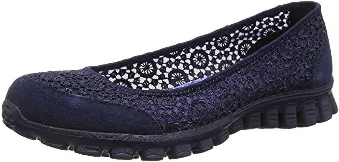 Skechers Womens EZ Flex 2-Flighty Crochet Suede Trim Ballet Flats ...