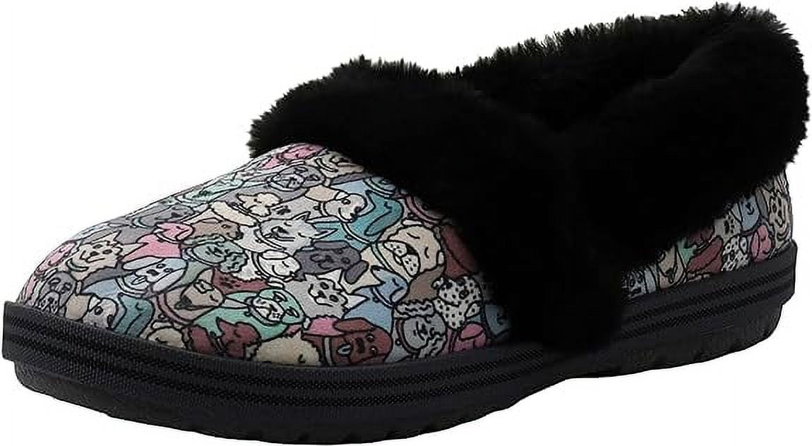 Skechers Bobs Womens Memory Foam Pooch Parade Too Cozy Slipper, Black ...