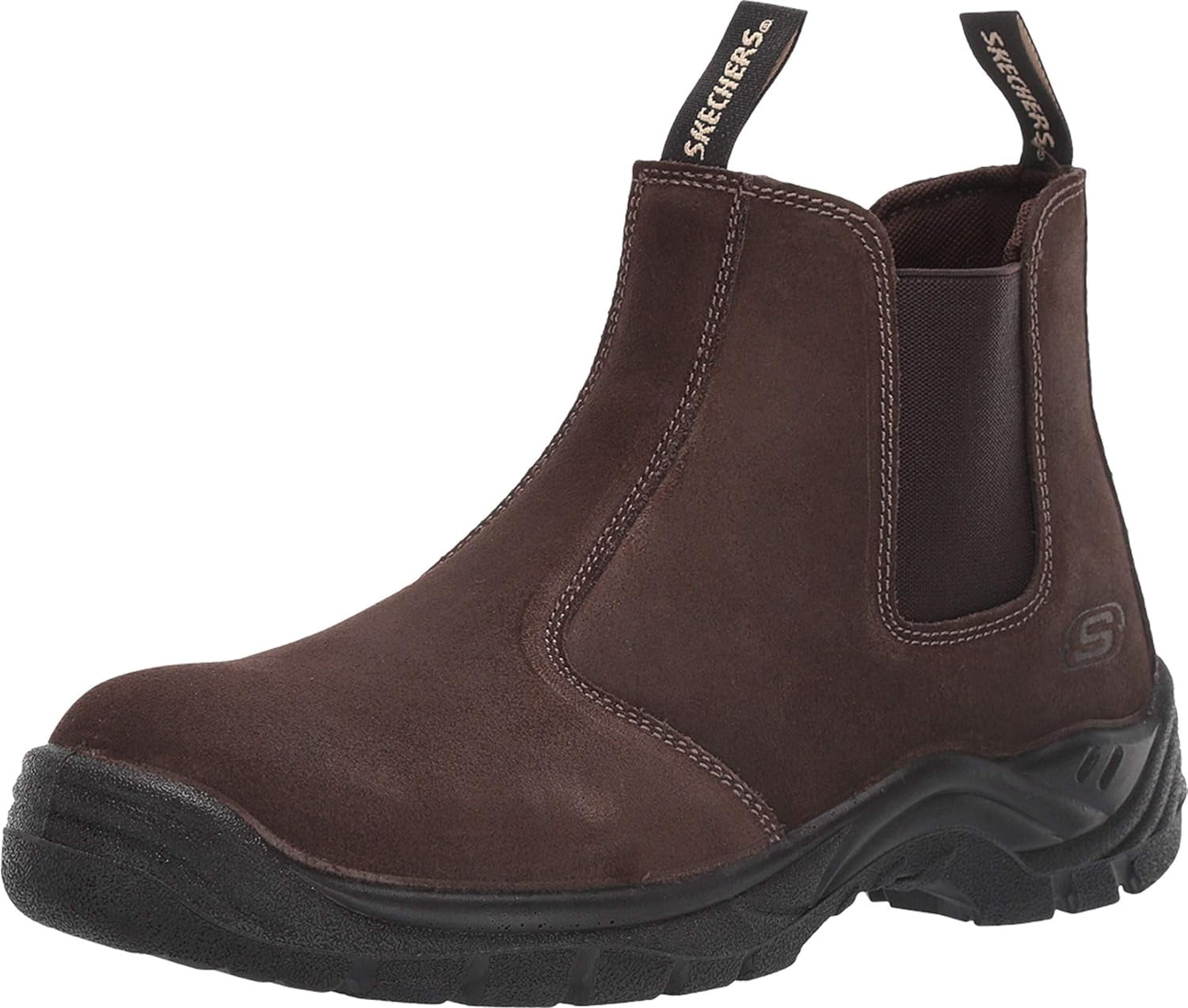 Skechers Work Men's Tapter Slip On Chelsea Boot w/ Steel Safety Toe ...