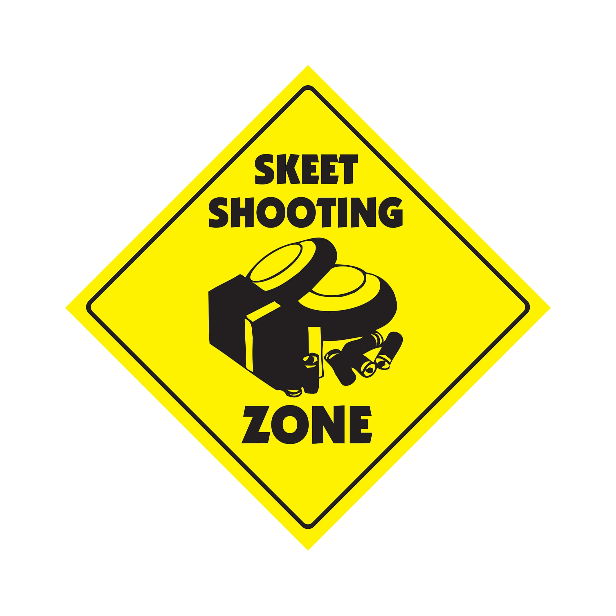 Skeet Crossing Decal Zone Xing | Indoor/Outdoor | 4" Tall shooter clays ...