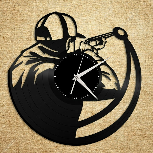 Skeet Shooting Vinyl Wall Clock Sports Lovers Unique Gift Home Room ...