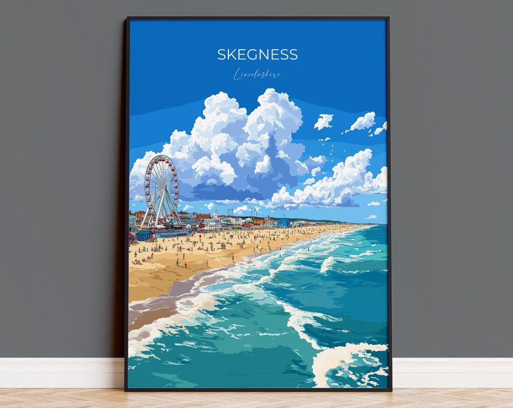 Skegness Travel Print Wall Art, Travel Poster Of Skegness, England ...
