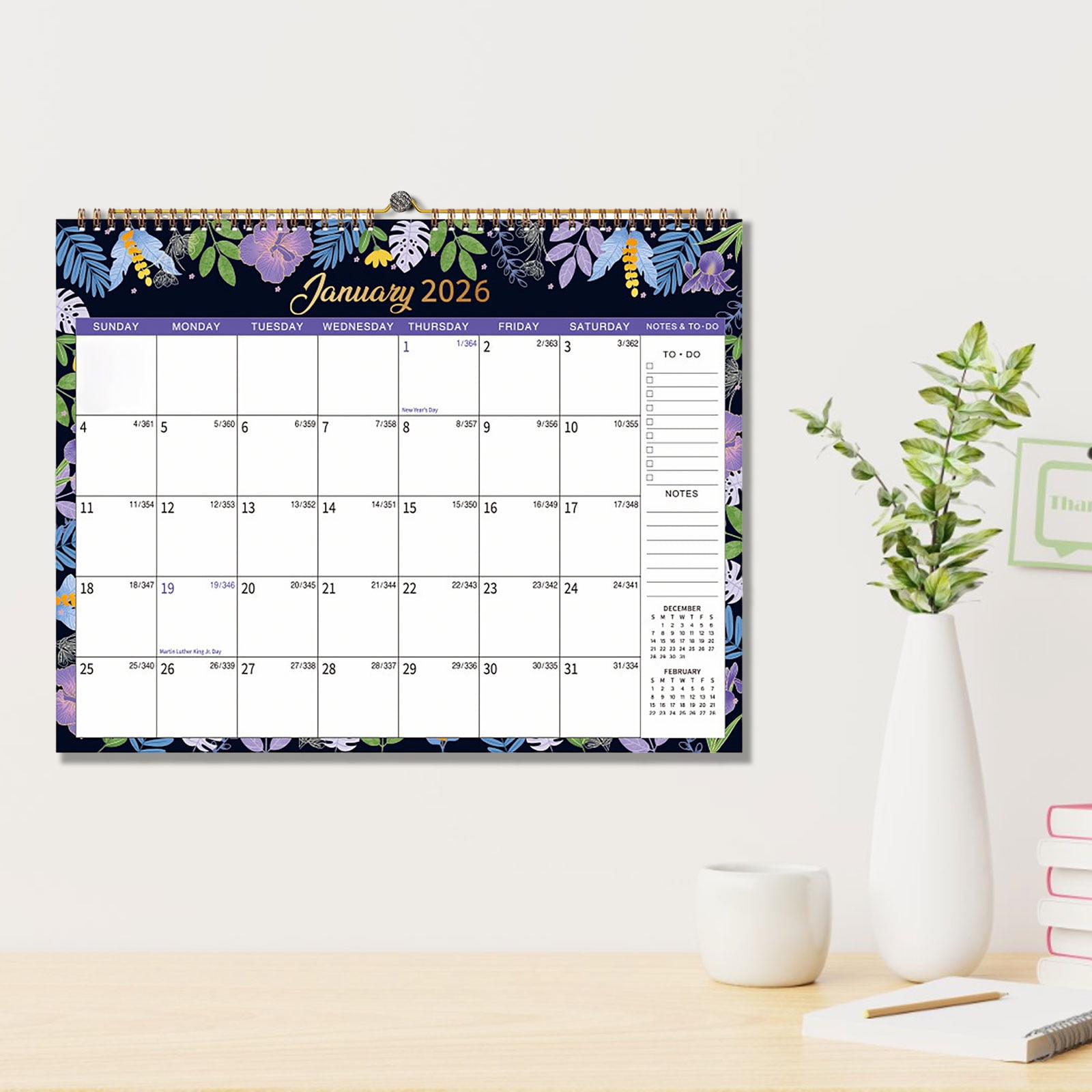 Skegnu Calendar Planner 2026-2027, Desk Calendar 2026 Wall Calendar ...