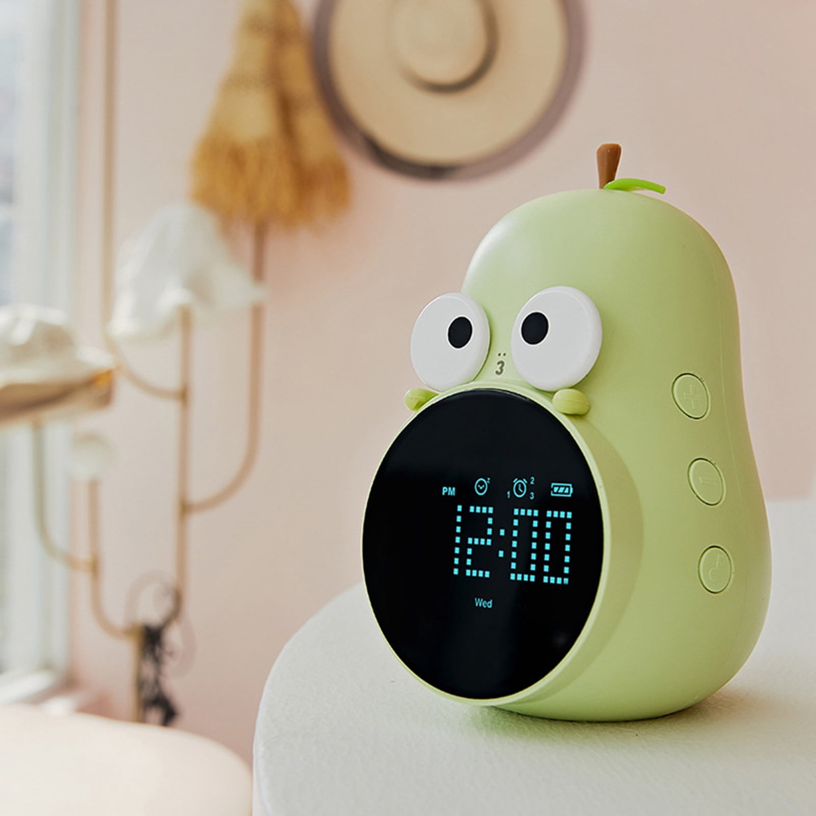 Skegnu Digital Alarm Clock Funny Expression Alarm Clock Cartoons Voice ...