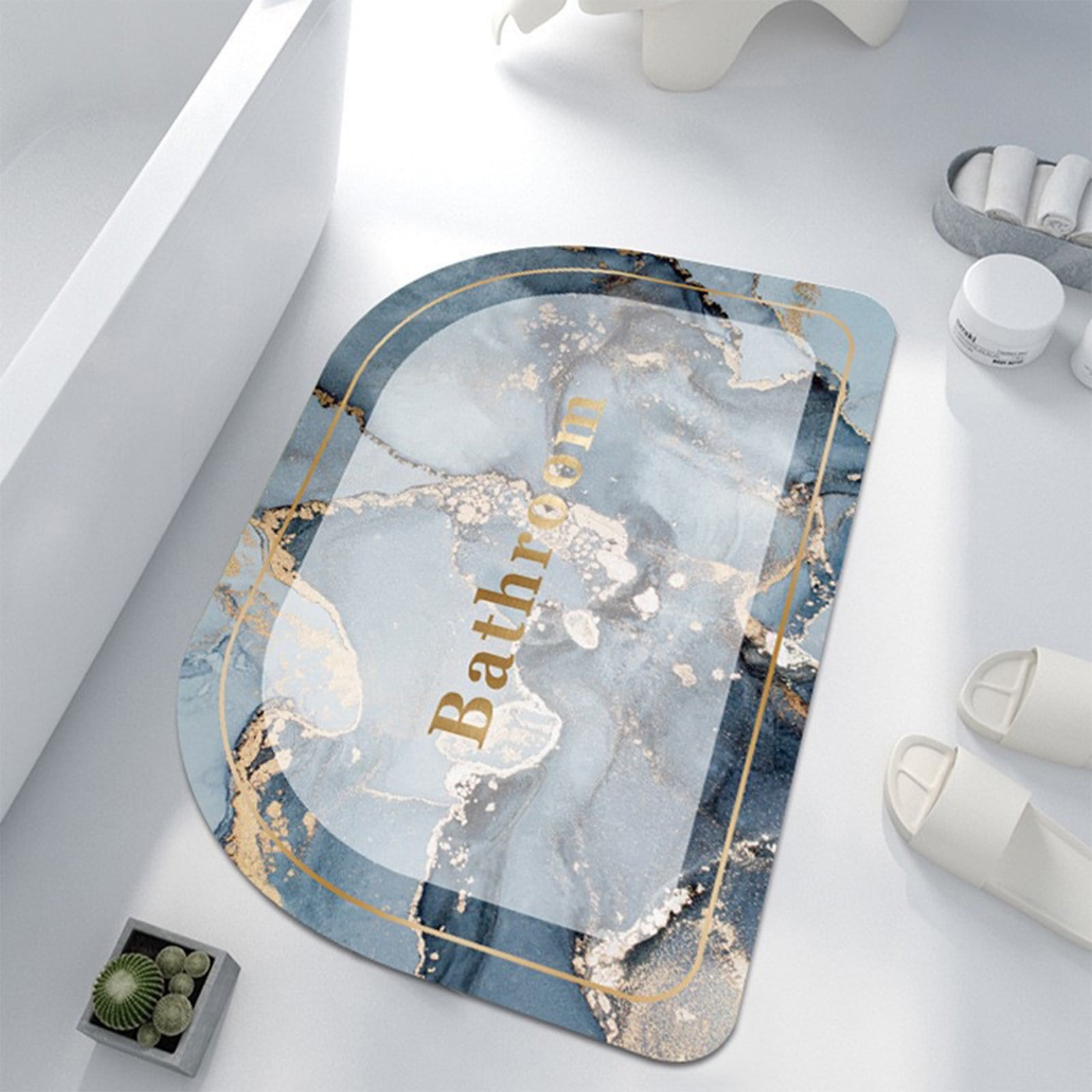 Skegnu Kitchen Mats for Floor Light Luxury Bathroom Soft Diatomaceous ...