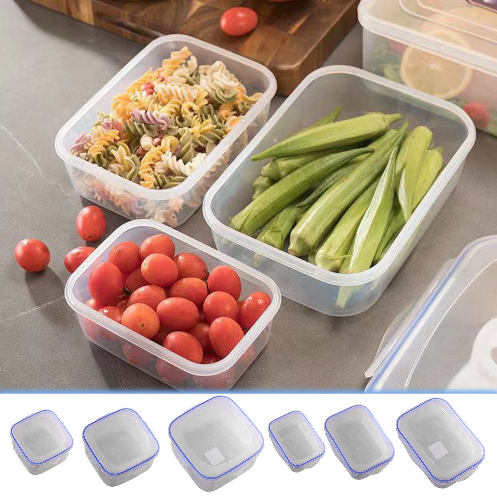 Skegnu Microwave Plastic Preservation Box Set, Refrigerator Lunch Box ...
