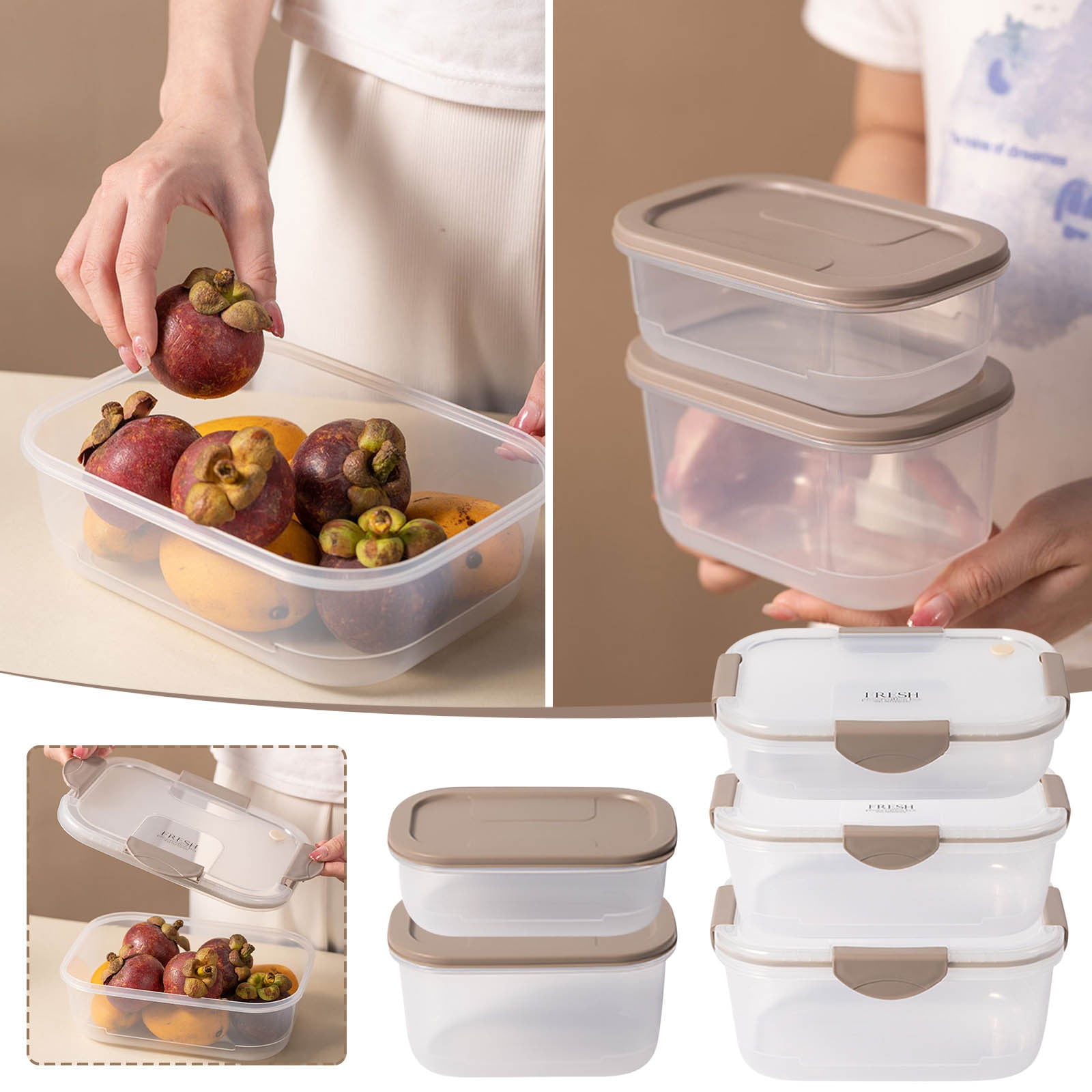 Skegnu Mini Food Grade Food Storage Container, Vegetables, Baked Goods ...