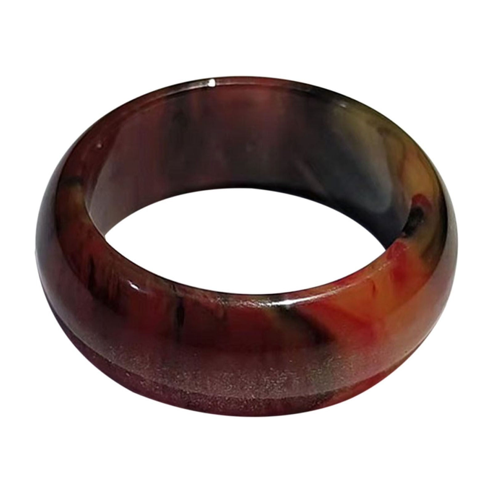 Skegnu Silver Rings Stacking Rings Acrylic Colorful Thick With Girls ...