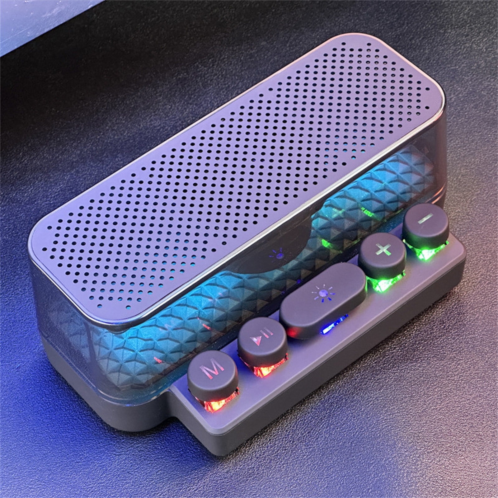 Skegnu Small Speakers Colorful Bluetooth Speaker Keyboard Luminous ...