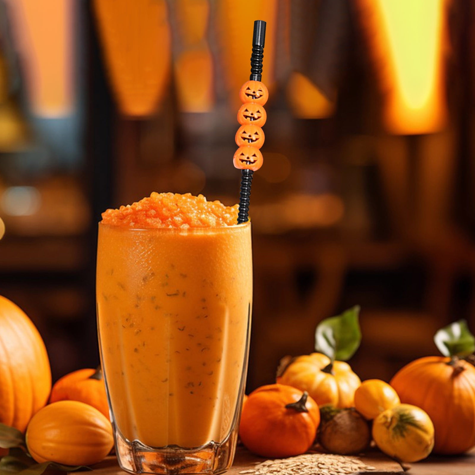 Skegnu Straw Toppers 5pcs Straws Halloween Pumpkin Tools Halloween ...
