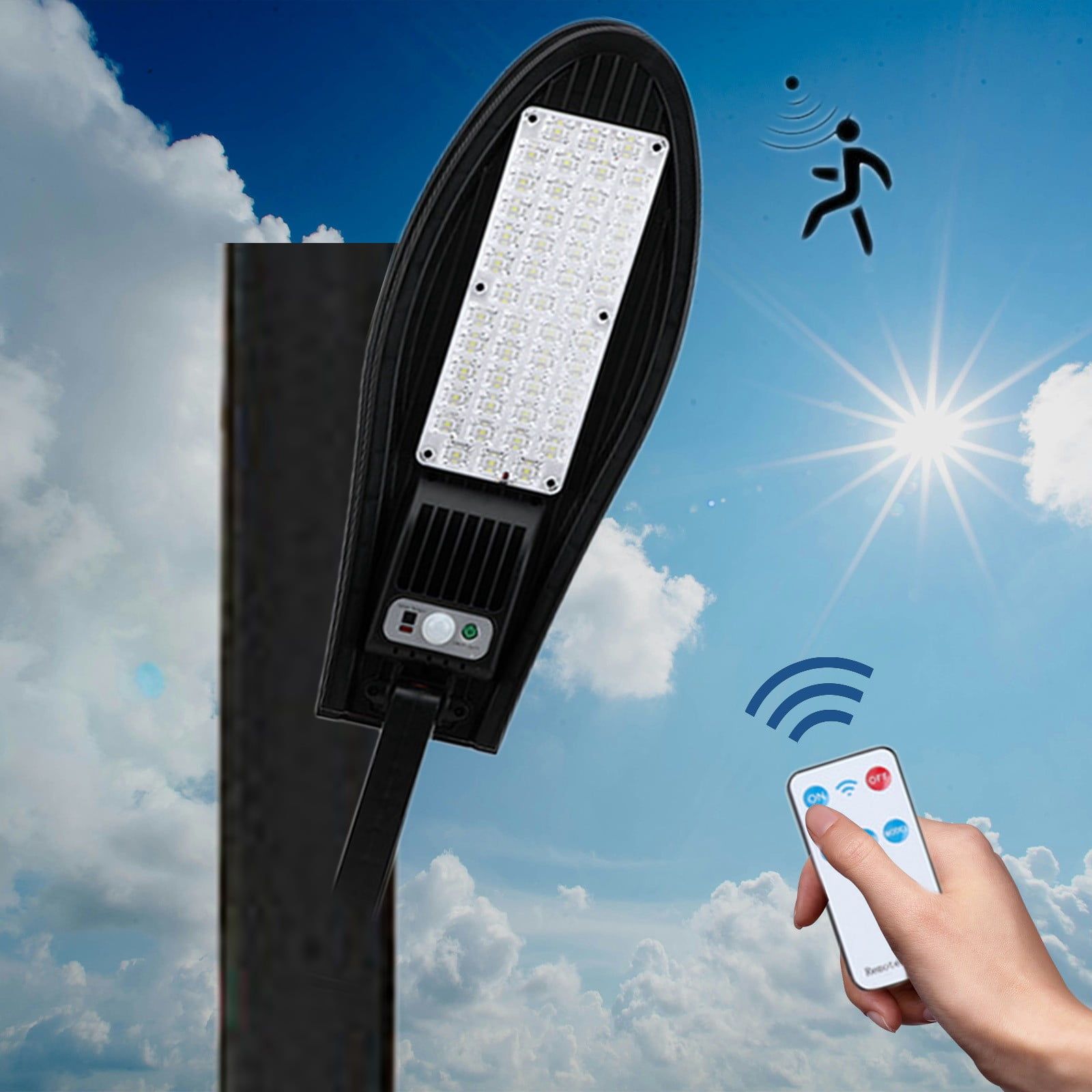 Skegnu Street Light Outdoor Bright Light Integrated Courtyard Remote ...