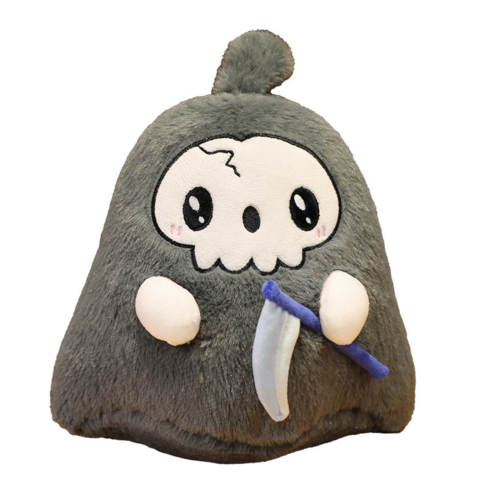 Skegnu Travel Pillow Funny Halloween Plush Toy Death White Ghost Doll ...