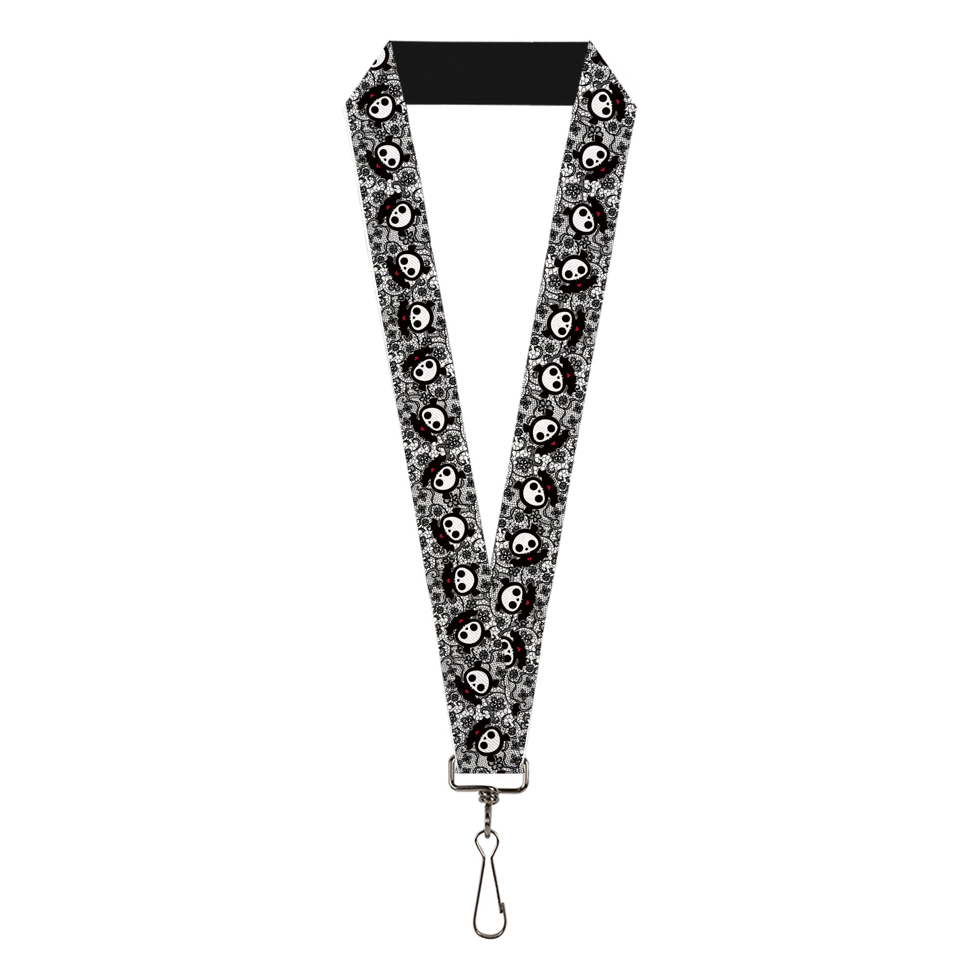 Skelanimals Lanyard, Skelanimals Diego the Bat Pose Lace Print White ...