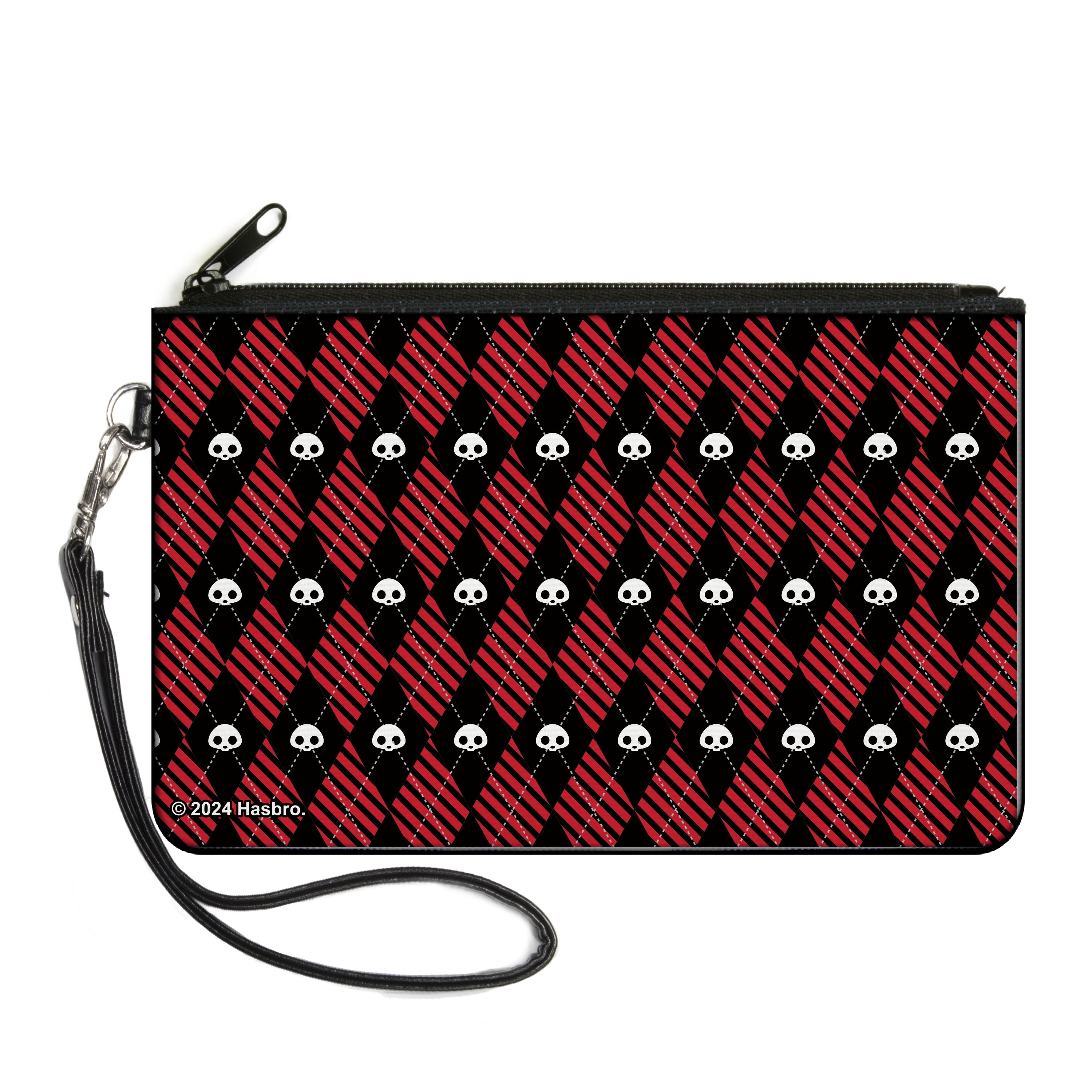 Skelanimals Wallet, Zip Clutch, Skelanimals Face Logo and Heart Black ...