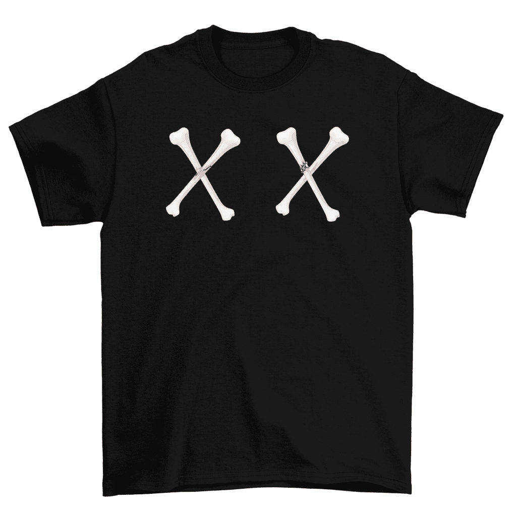 Skeletal Double Crossed Bones Crossbones X Pirate Men Women T-Shirt ...
