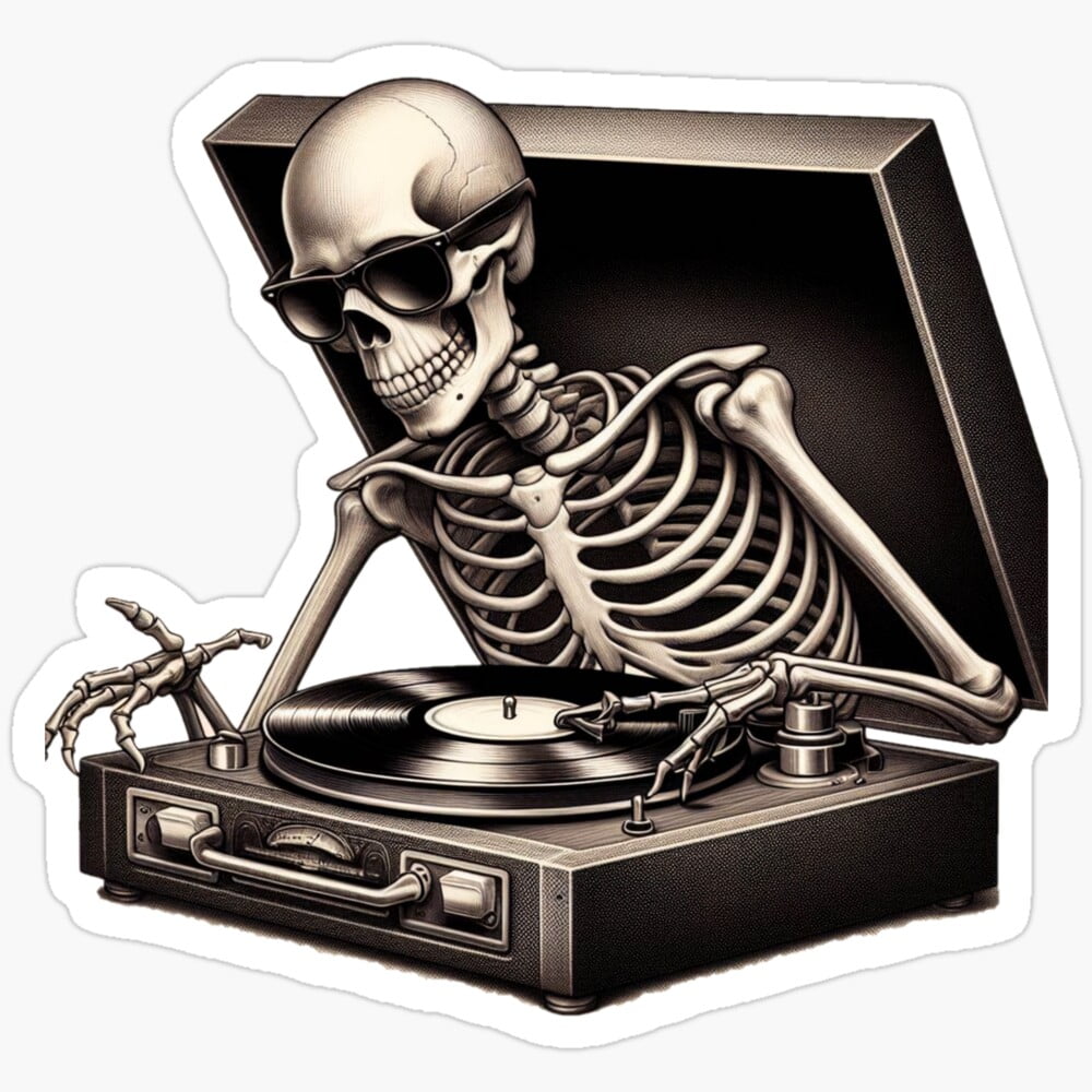 Skeletal Spin Stickerphone Decal Water Bottle Stickers, Vinyl Stickers ...