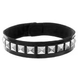 Skeleteen Biker Leather Studded Choker - Gothic Punk Rock N Roll ...