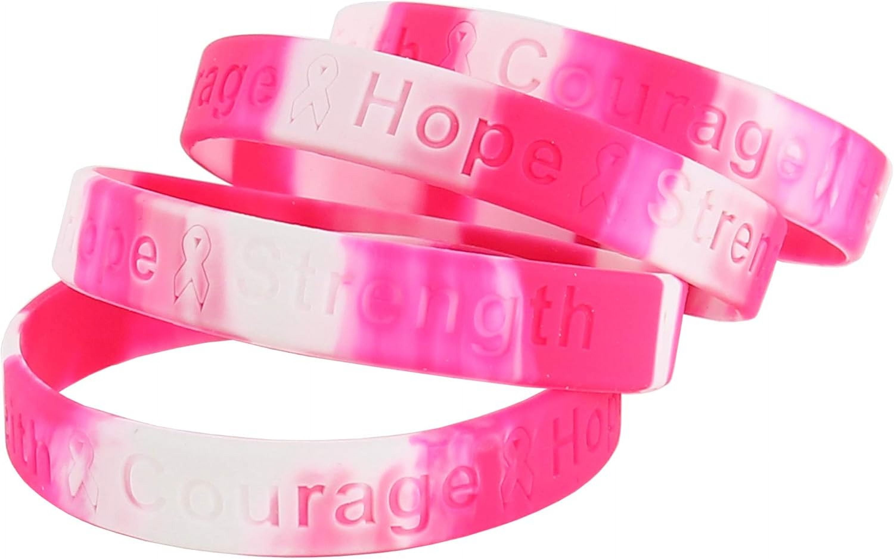 Skeleteen Breast Cancer Awareness Bracelets - Pink Ribbon Camouflage ...