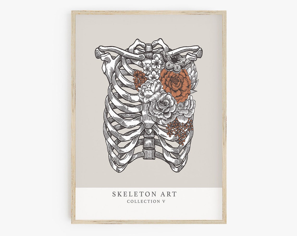 Skeleton Art Print, Gallery Exhibition Print, Skeleton Posters ...
