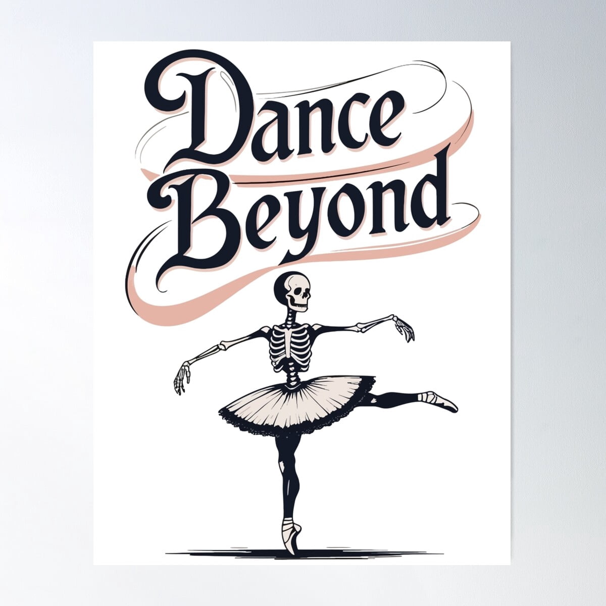 Skeleton Ballet Eternal Dance Poster Wall Art, Modern Wall Decor For ...