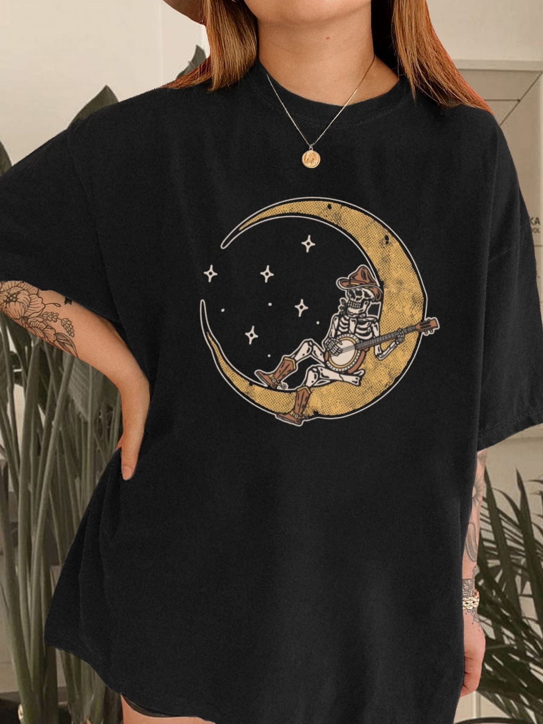 Skeleton Banjo Moon Shirt - Walmart.com