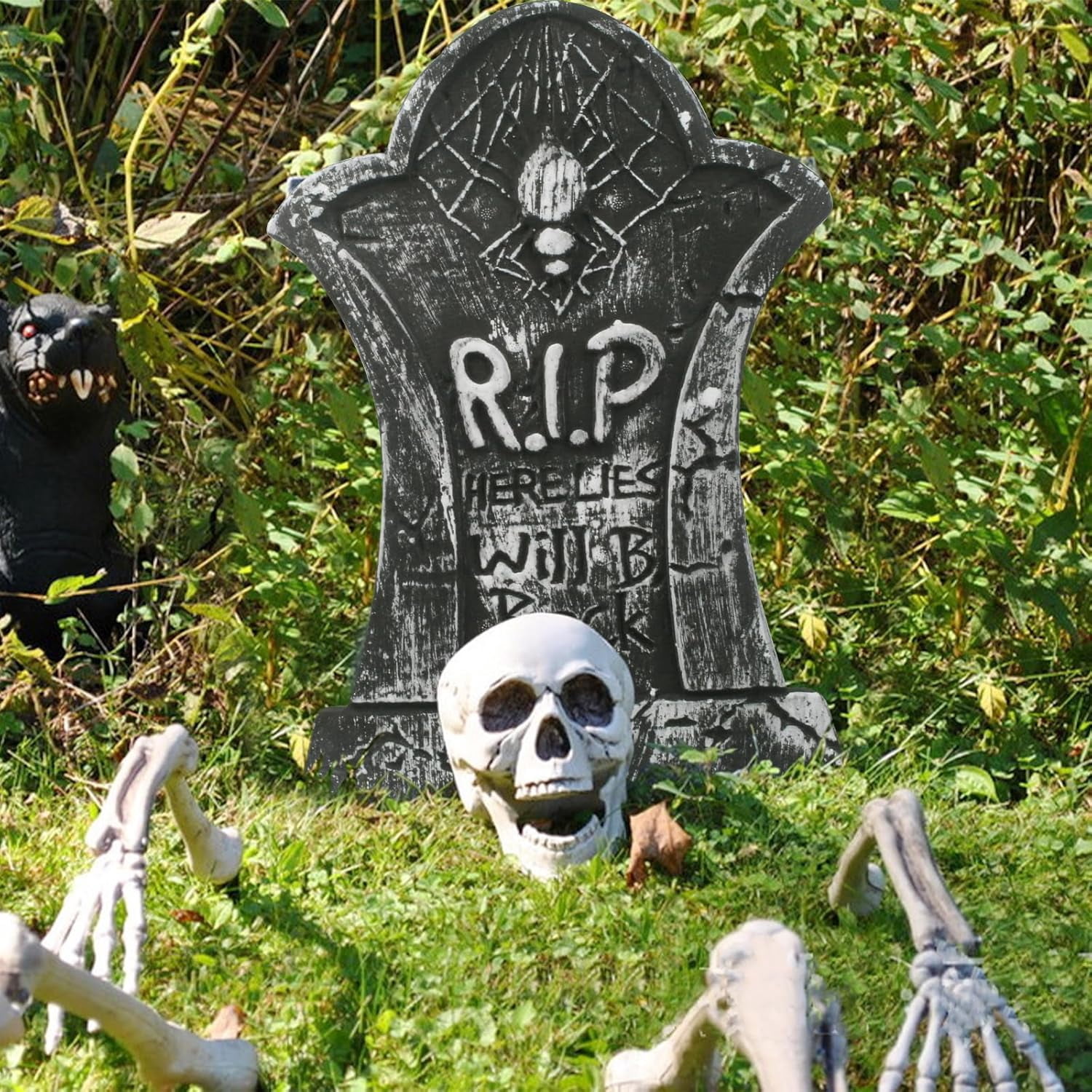 Skeleton Bones for Outdoor Halloween Decorations - Plastic Life-Size ...