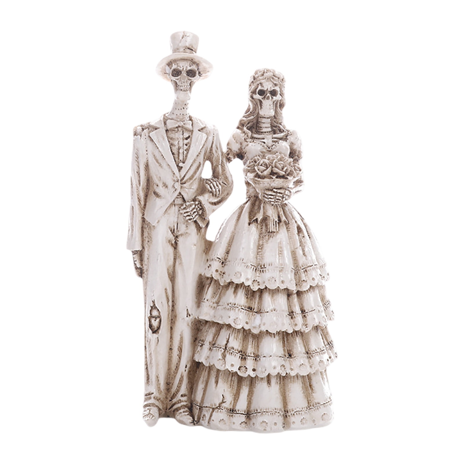 Skeleton Bride And Groom Statue Resin Collectible Skeleton Statue For ...