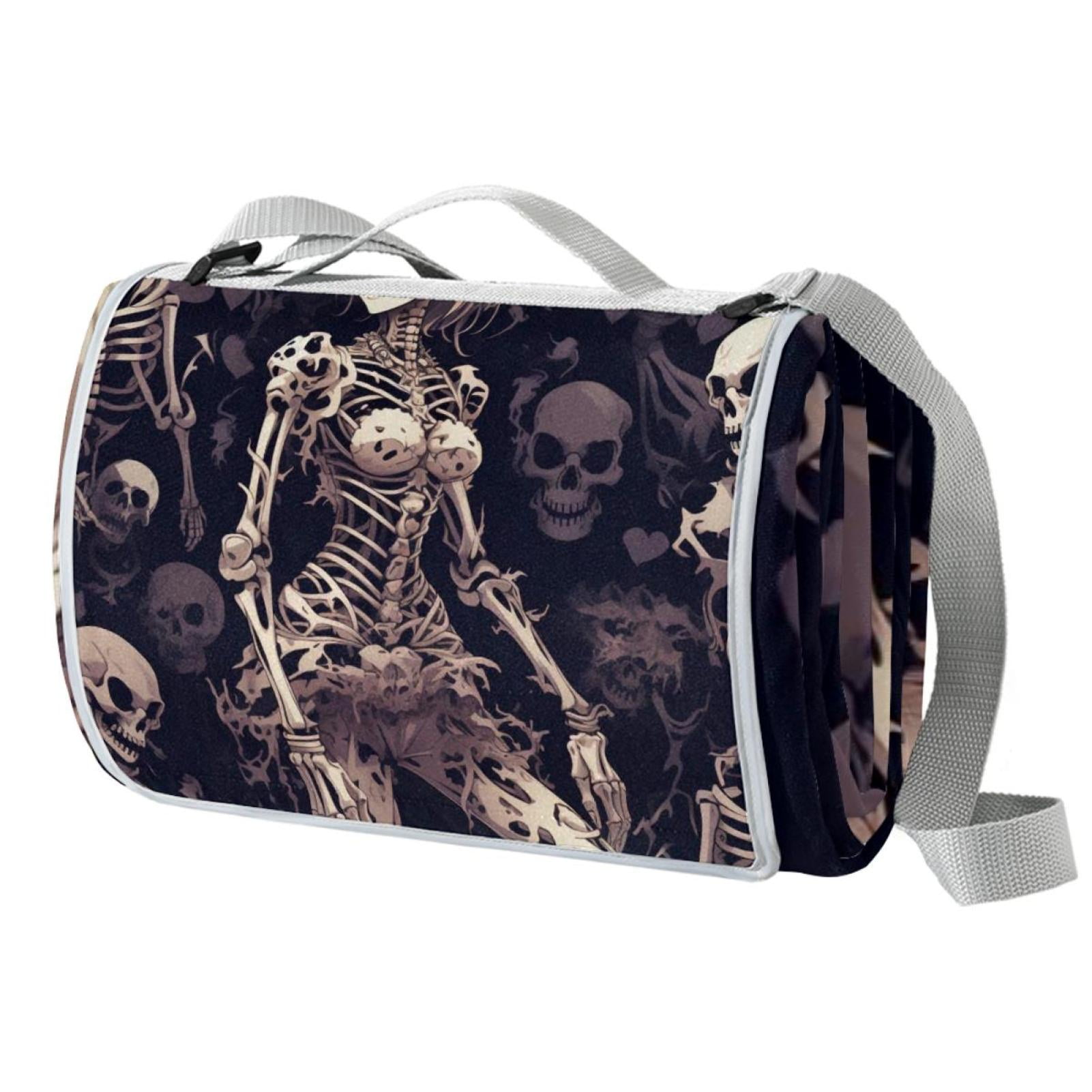 Skeleton Canvas Picnic Mat for Outdoor Activities and Beach Trips with ...