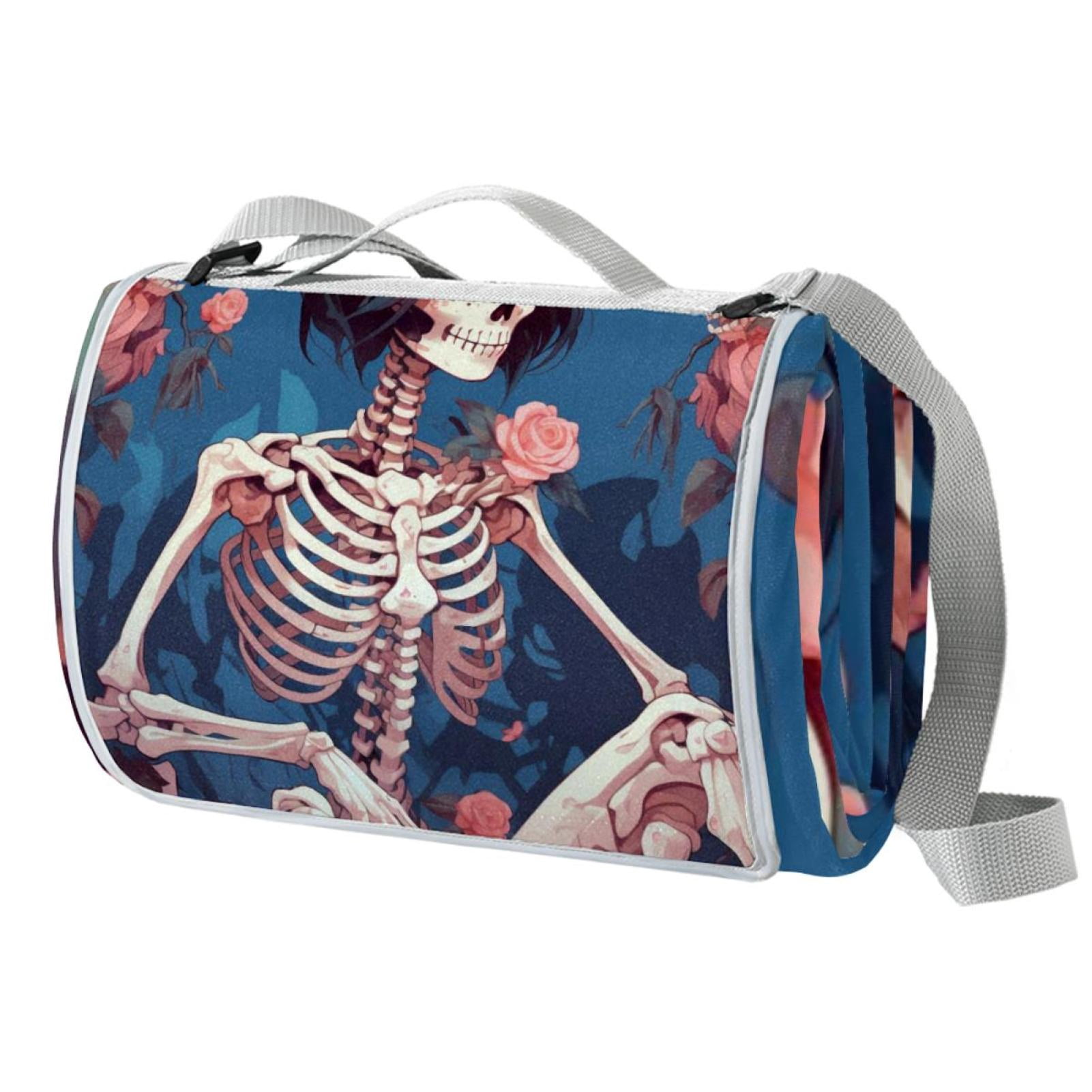 Skeleton Canvas Picnic Mat for Outdoor Activities - Waterproof and ...