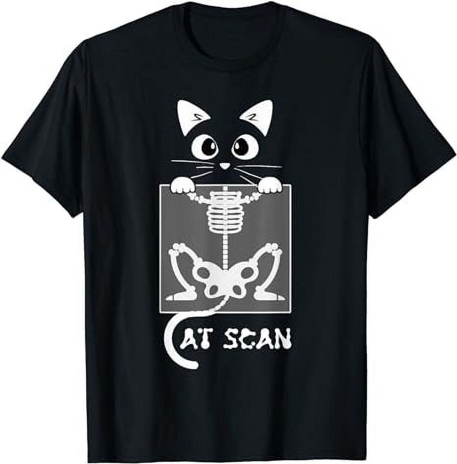 Skeleton Cat Scan Ct Scaning Funny X Ray Pun Meme Rad Tech T-Shirt ...