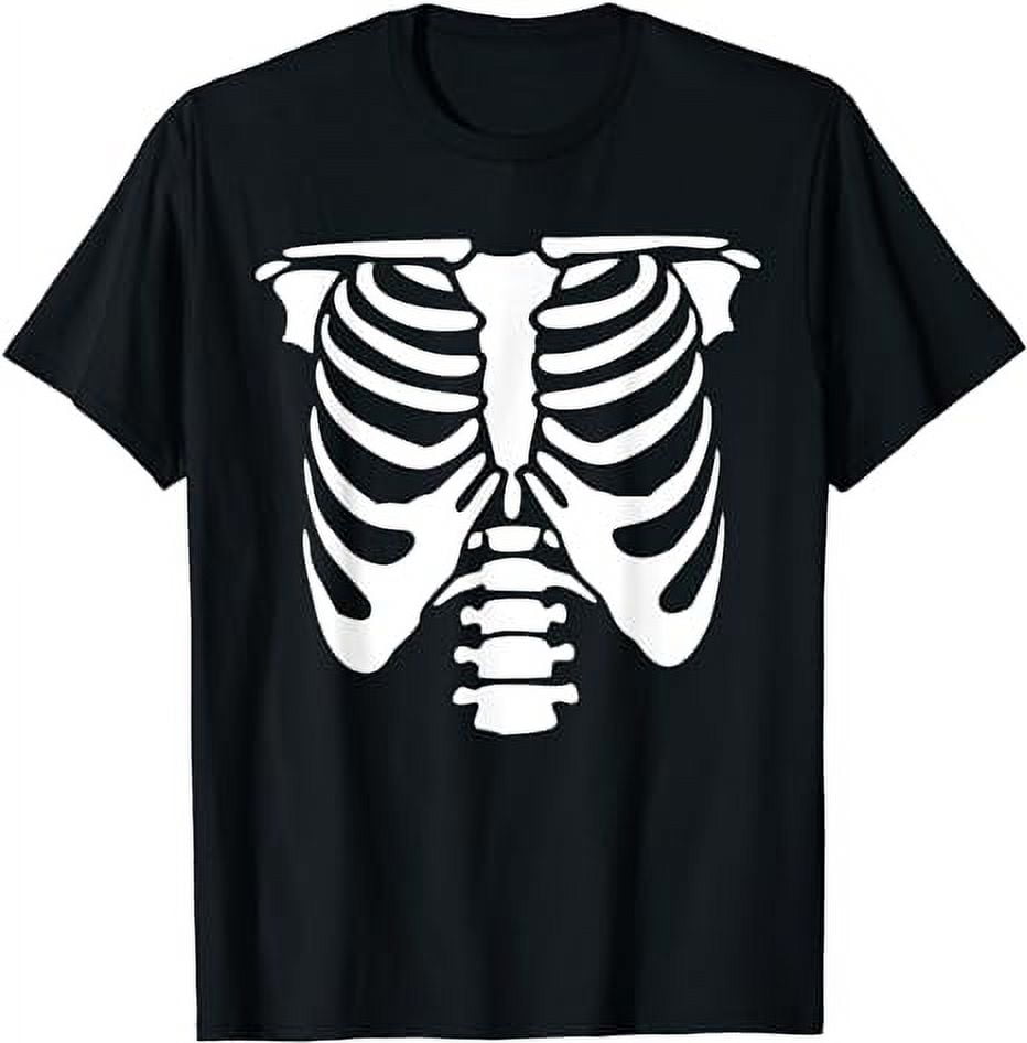 Skeleton Chest Rib Cage Bones Halloween X-Ray T-Shirt - Walmart.com