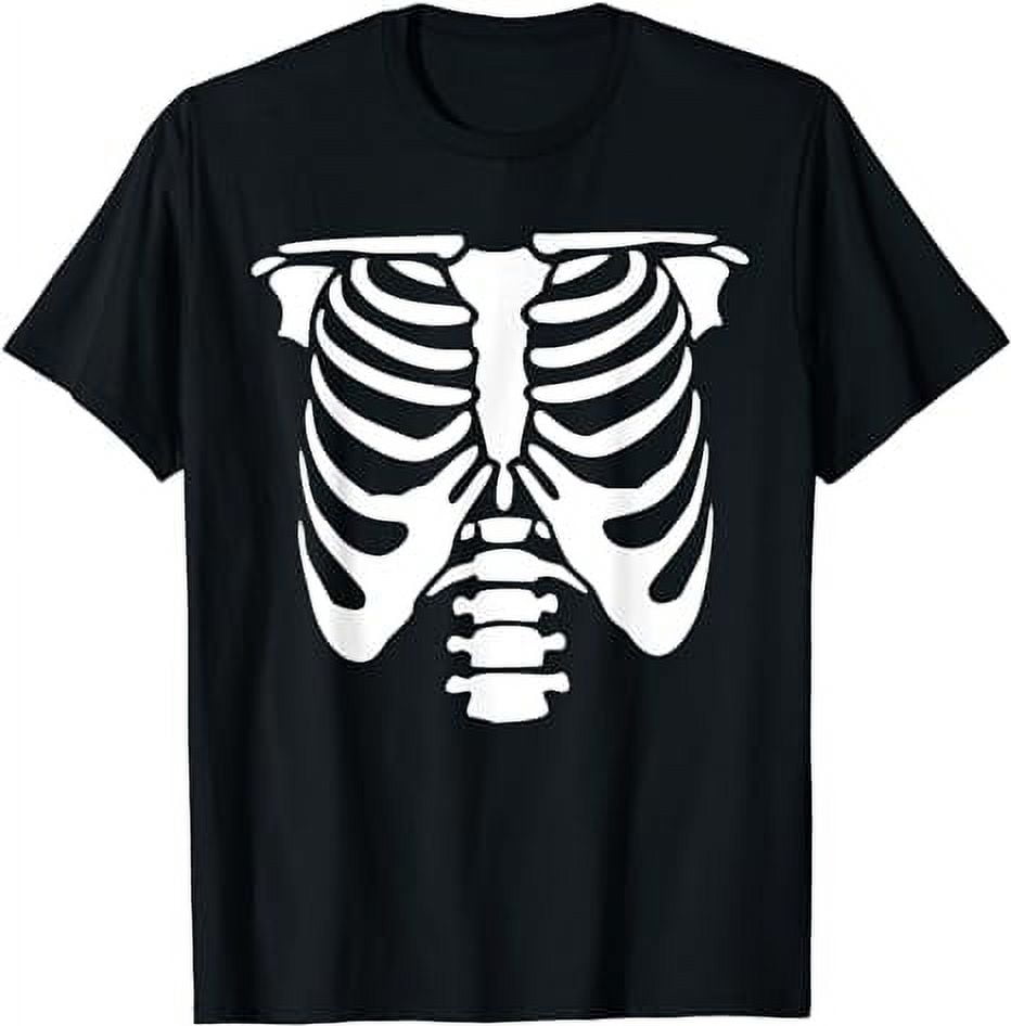 Skeleton Chest Rib Cage Bones Halloween X-Ray T-Shirt - Walmart.com