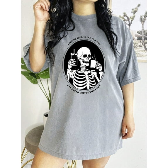 Skeleton Coffee Shirt - Walmart.com