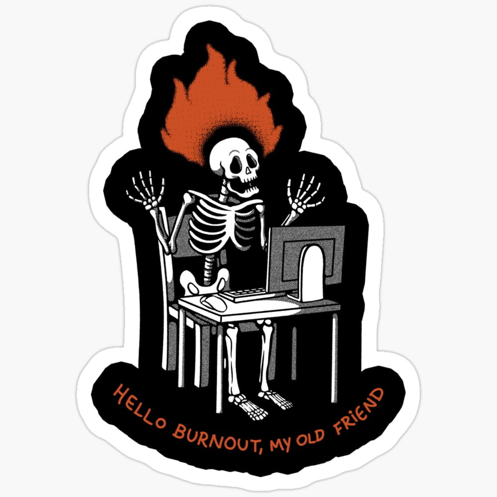 Skeleton Computer Burnout Sticker Phone Decal Water Bottle Stickers Car ...
