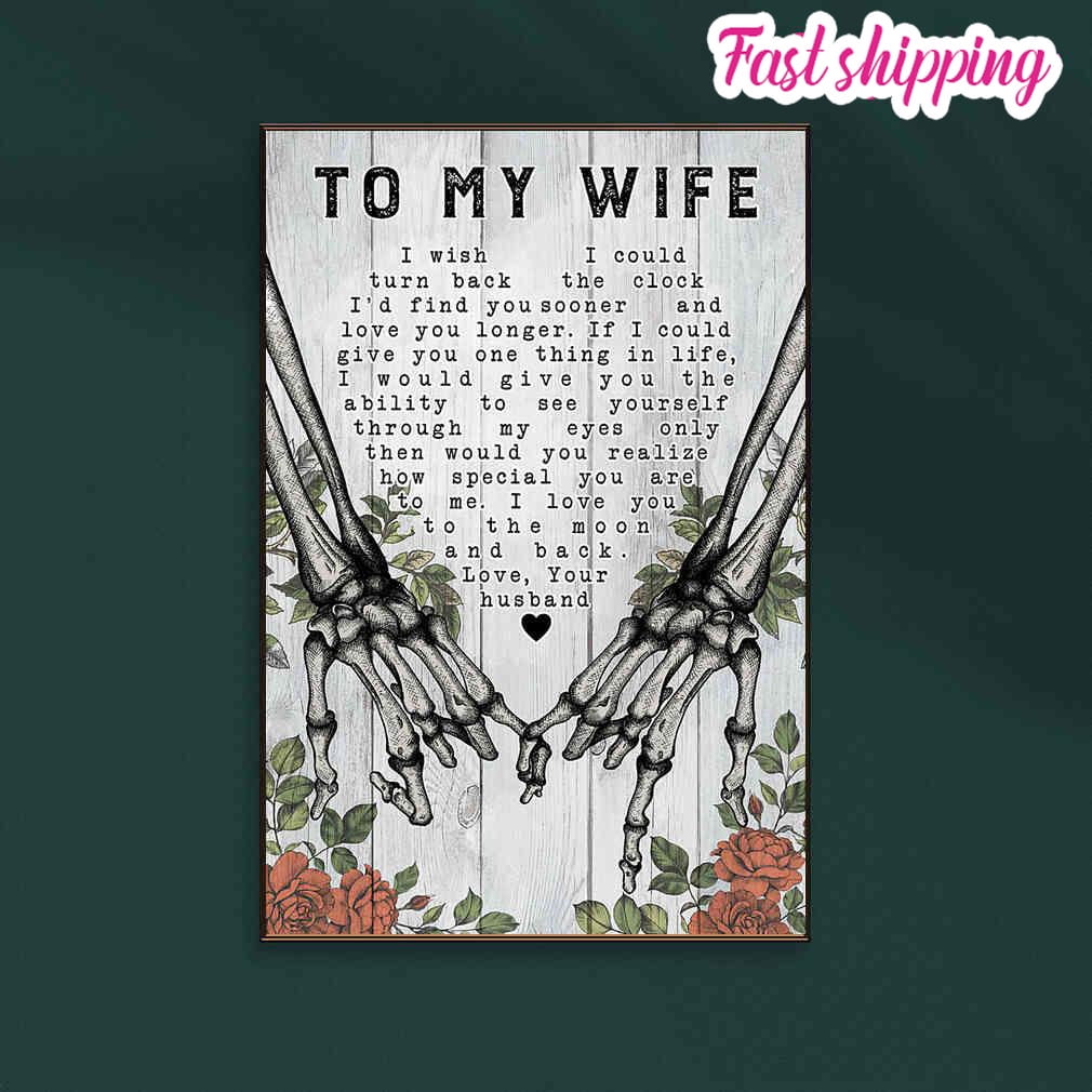 Skeleton Couple To My Wife I Wish I Could Turn Back The Clock Flowers ...