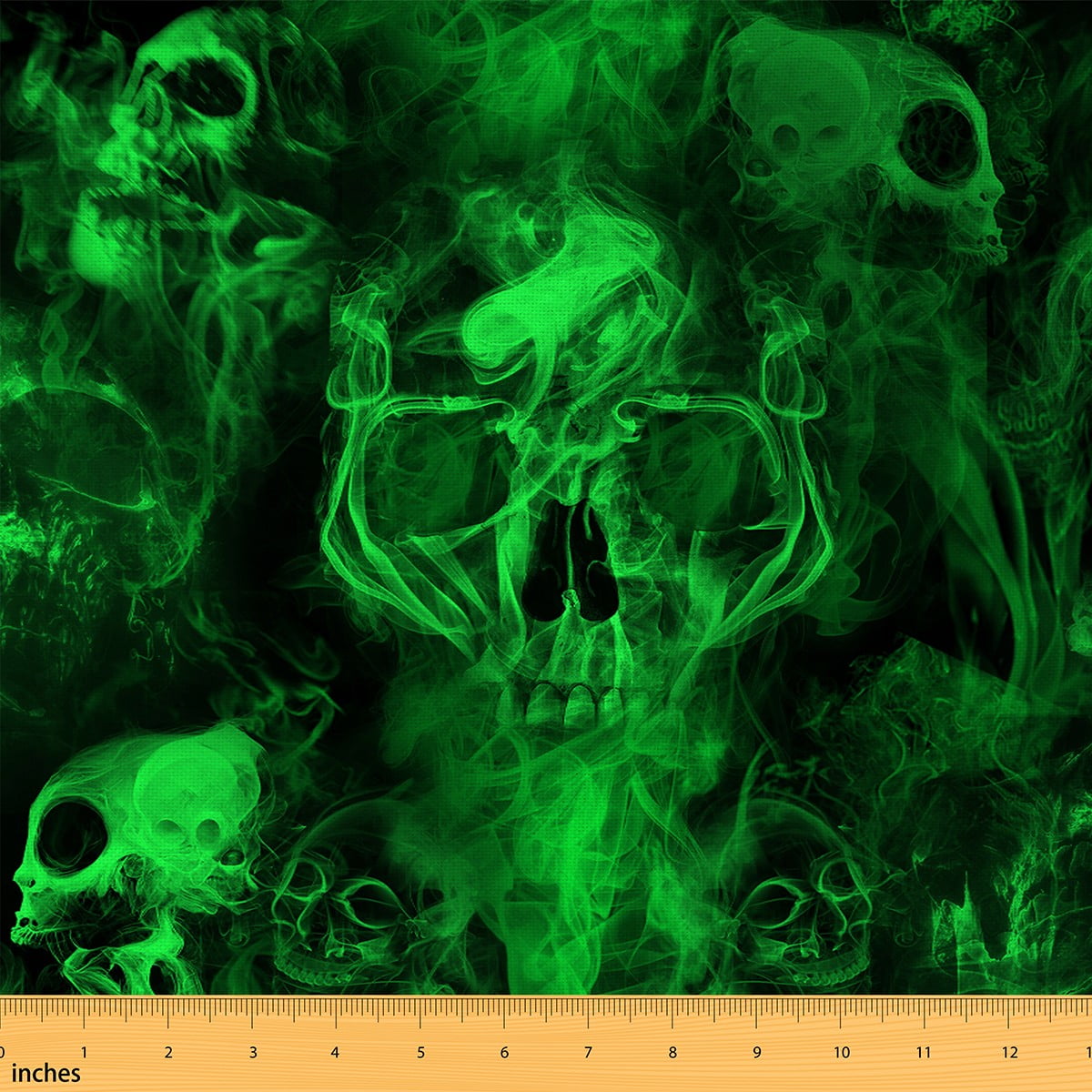 Skeleton Decorative Fabric,Fog Skull Indoor Outdoor Fabric,Halloween ...